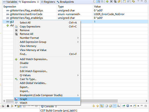 Code Composer Studio(CCS) Graphing Tool 操作說明－工作經驗筆記｜痞客邦