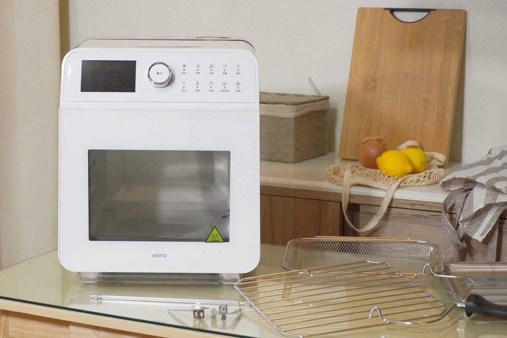 【VOTO】 《超值5件組》蒸氣烤箱15L大容量, 獨家高效氣炸技術,美型廚房家電,蒸炸烤一機多用 - Tanmilin