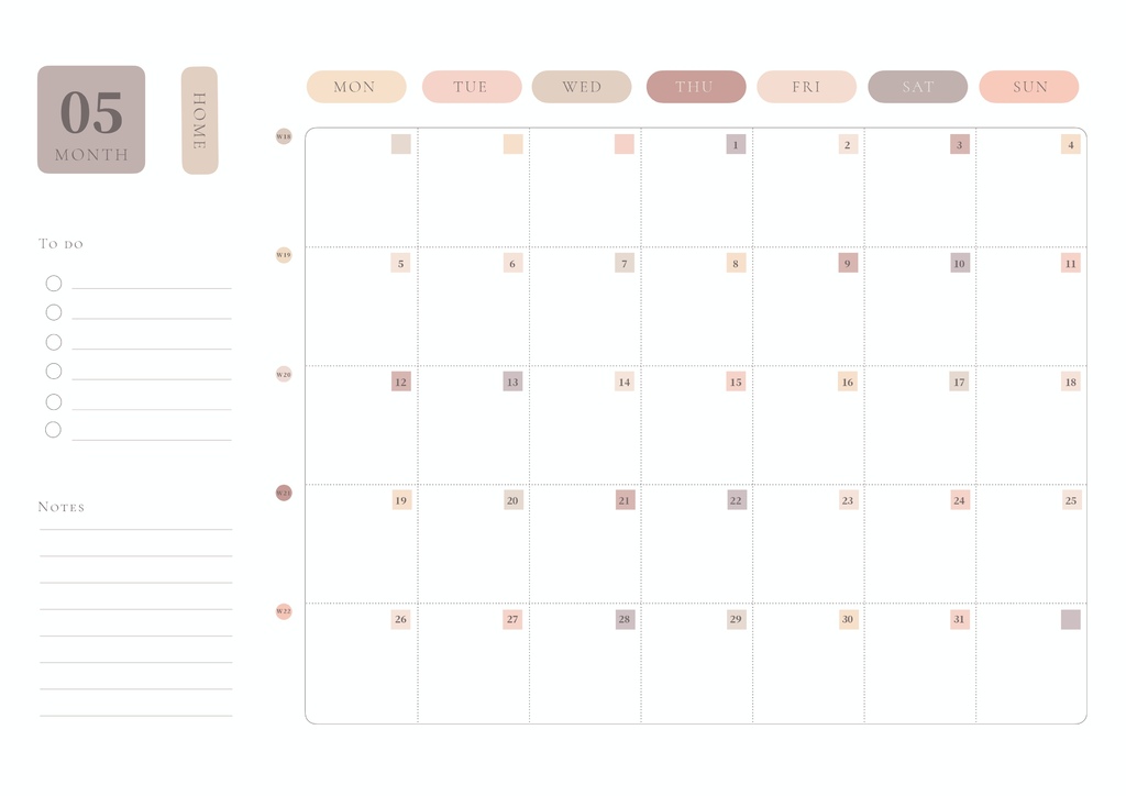 2025年(114年)空白行事曆表格免費pdf下載，莫蘭迪質感色系必收藏｜大學生、高中生、上班族必備 @ 潮流、美妝、消費 創造個人化風格的女性社群 PIXstyleMe