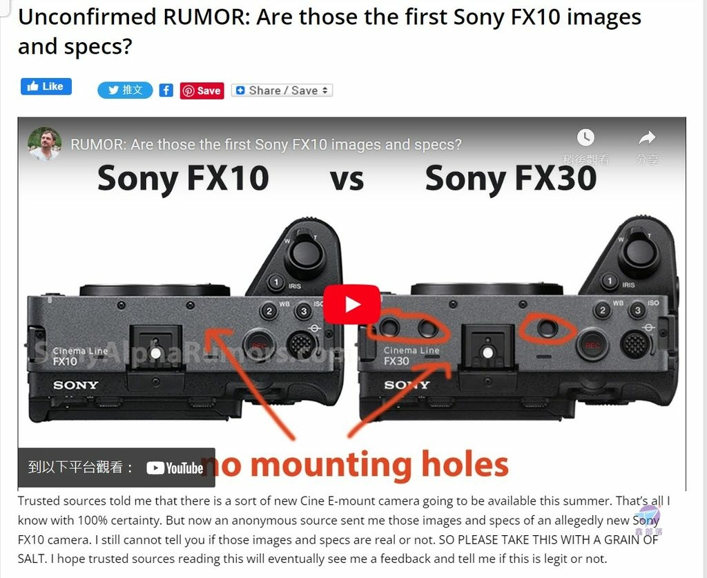 索尼SONY FX10 ILME-FX10【索尼FX10的首批圖片和規格傳聞】－鑫部落 心經營!｜痞客邦