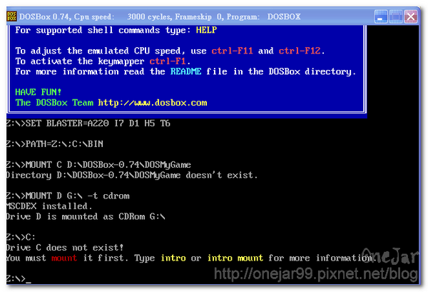 Blog圖片 - dosbox_10.png－OneJar 的相簿｜痞客邦 PIXNET