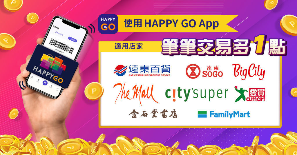 【HAPPY GO App功能介紹】下載HAPPY GO App從註冊會員到使用詳盡教學，到全家/愛買/SOGO/巨城不用帶實體卡片也能輕鬆集點與兌換商品囉! 12/31前下載APP最高送 ...