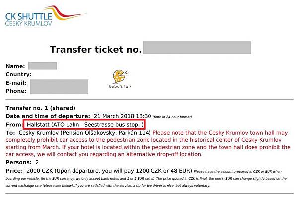 【庫倫洛夫Český Krumlov】行程規劃│CK shuttle.Bean shuttle訂車教學圖文易懂‧哈修塔特到庫倫洛夫CK小鎮 ...