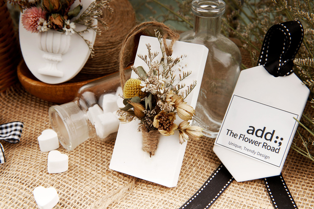 [蠟燭教學] The Flower Road。乾燥花擴香石膏。四種成品一日手作DIY體驗課程