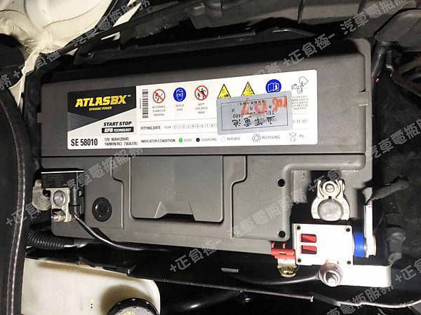【台北】MERCEDES BENZ賓士 CLA-Class CLA45 AMG 4MATIC C117 2014年 原車電瓶 韓製ATLAS BX EFB SE 58010 80AH 730A ...